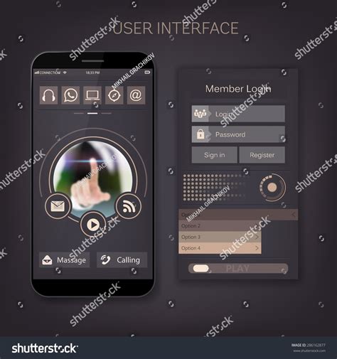 mobile vector user ui kit form stock vector royalty free 286162877