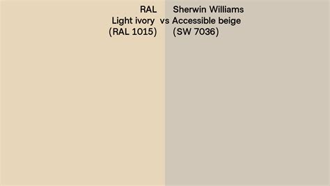 Ral Light Ivory Ral 1015 Vs Sherwin Williams Accessible Beige Sw