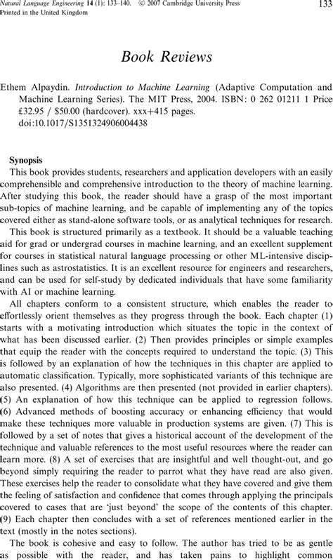 Ethem Alpaydin Introduction To Machine Learning Adaptive Computation