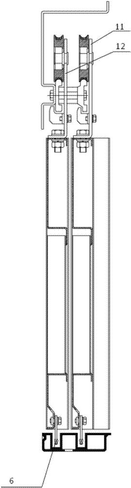 一种具有防止脱离轨道功能的双折式层门装置的制作方法