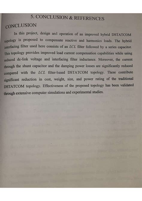 Solution An Improved Hybrid Dstatcom Topology To Compensate Reactive