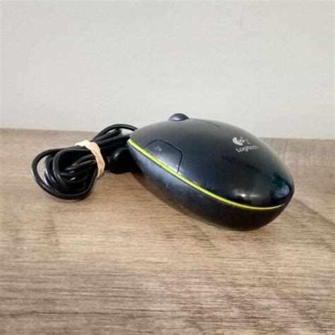 Logitech Usb Optical Wheel Mouse Blkgreen Two Button Wired M Uas144