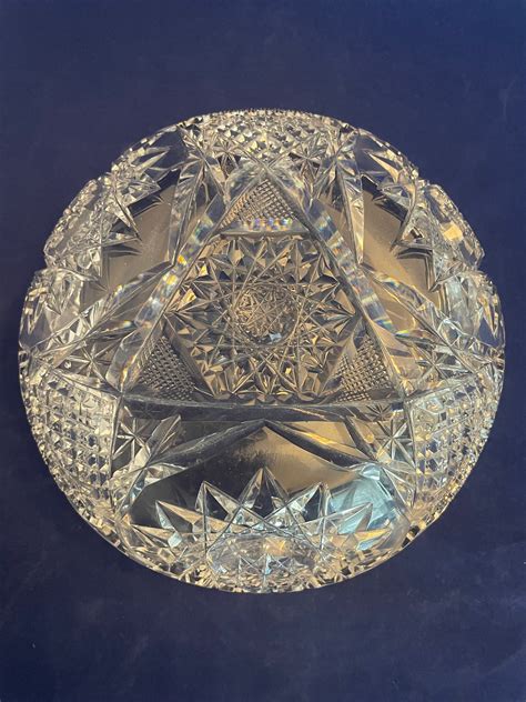 Abp Cut Glass 8 Bowl Stars And Diamonds Etsy