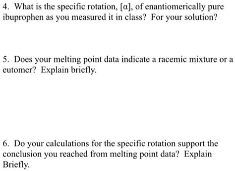solved what is the specific rotation [a] of enantiomerically pure