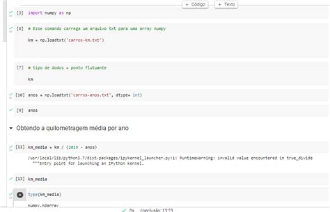 execução da aula 7 python para data science linguagem e numpy