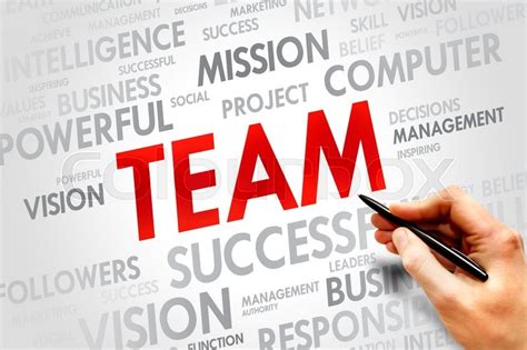 TEAM Word Cloud Business Concept Stock Image Colourbox