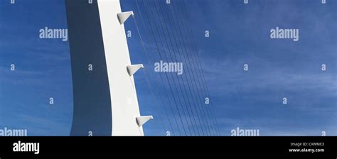 The Santiago Calatrava Sundial Bridge In Redding California Stock