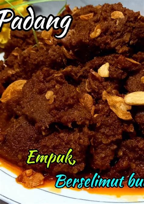 Resep Rendang Padang Daging Sapi Empuk Berselimut Bumbu Oleh Cikgu Er