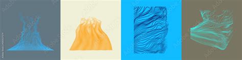 abstract background with dynamic particles grid pattern array with