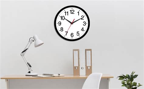 Rohioue 14 Inch Wall Clock Modern Battery Operated Silent Non Ticking Large Analog