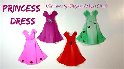 How To Make A Princess Dress Origami👗 Tutorial By Origamipapercraft