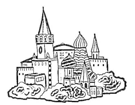 Раскраски Московский Кремль: 34 раскраски - скачать или распечатать ...