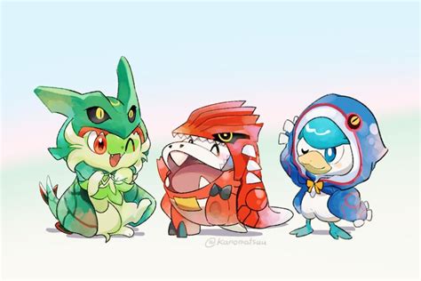 Fuecoco Groudon Kyogre Quaxly Rayquaza Sprigatito Nintendo Pokemon Pokemon Sv Artist