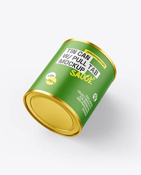 Tin Can With Pull Tab Mockup Canning Tin Can Tin