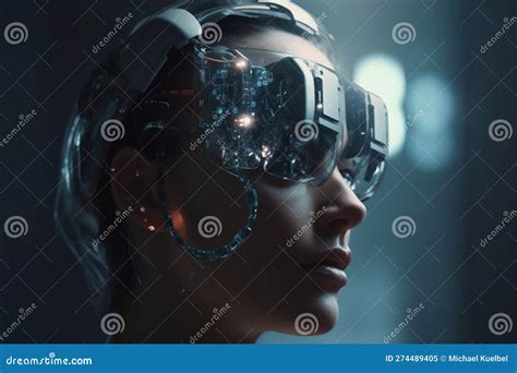 Exploring The Future Ai Powered Virtual Reality Illustration Stock