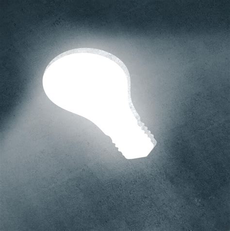 Premium Photo Abstract Concrete Lightbulb With Bright Light
