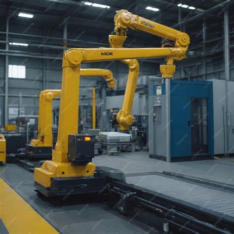 Carton Box Moving On Robotic Claw Packing Conveyor Automatic Yellow
