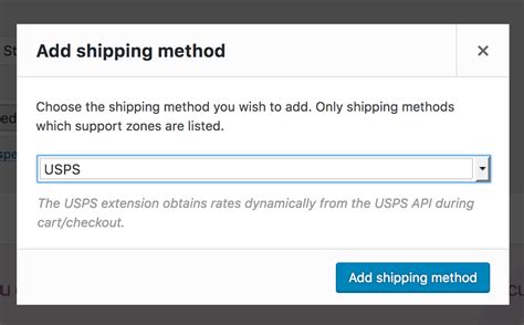 USPS Shipping Method WooCommerce