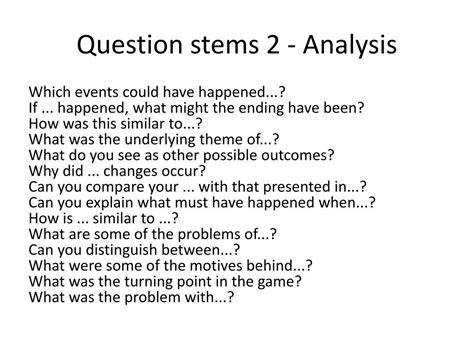 PPT Question Stems 1 Knowledge PowerPoint Presentation Free Download ID 2517640