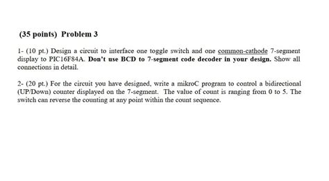 Solved 1 10pt Design A Circuit To Interface One Toggle