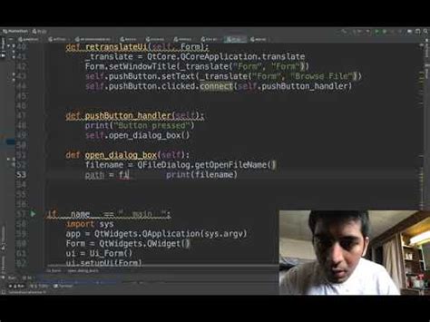 Pyqt Open File Dialog And Read File Or Browse File Youtube