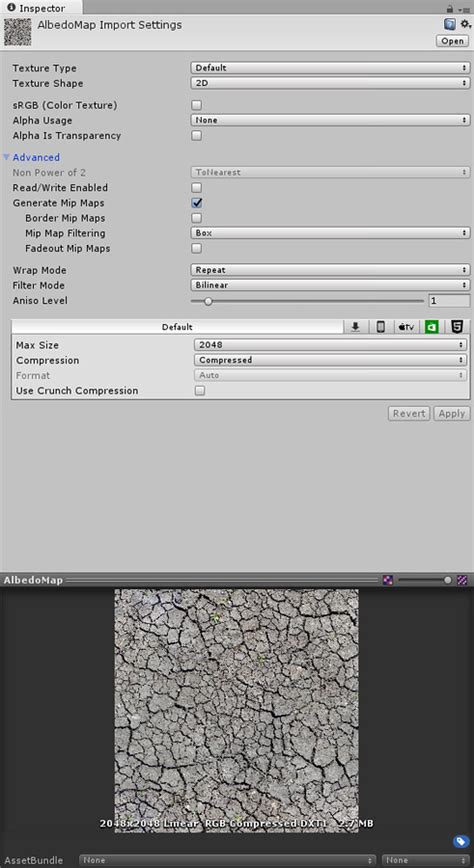 纹理 Unity 手册