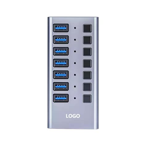 7 Ports Usb 3 0 Hub Smart Charging Ports With Individual Power Switches And Leds Includes 36w