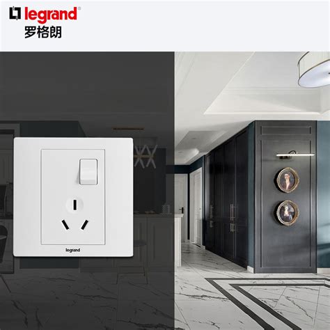 Tcl罗格朗开关插座美淳一四开单双控usb10a五孔16a二三插电话脑86 虎窝淘