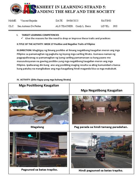 Filipino Traits Pdf