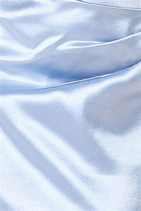 Cowl Back Satin Maxi Dress Blue