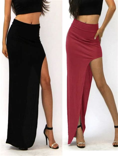 2015 New Sexy Women Long Skirts Open Side Split Skirt Long Skirt E179