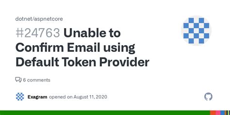 Unable To Confirm Email Using Default Token Provider · Issue 24763