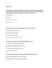 EDCO Quiz Docx Chapter Quiz Researchers Are Comparing The Intelligence Levels Of