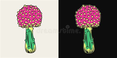 Fantasy Magic Mushroom Fly Agaric Stock Vector Illustration Of Design