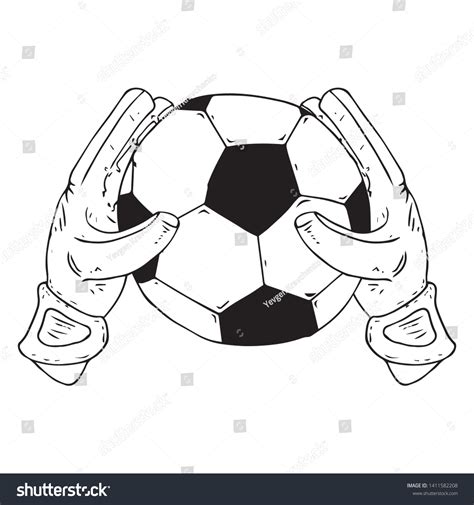 Glove Goalkeeper Icon Vector Illustration Goalkeeper Stock Vector