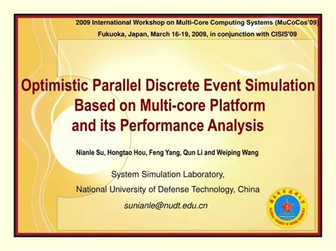 Ppt Optimistic Parallel Discrete Event Simulation Based On Multi Core