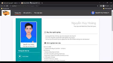 Website ASP NET MVC tuyển dụng nhân sự giống TopCV có full báo cáo