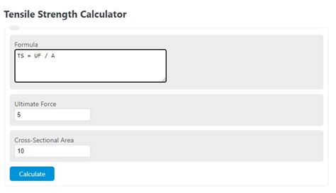26 Tensile Strength Calculation Sharaphoebe