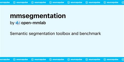 Mmsegmentation By Open Mmlab Sourcepulse