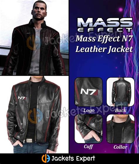 Video Game Mass Effect 3 N7 Leather Jacket Jackets Expert