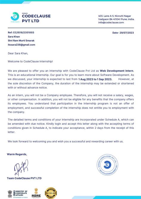 Sara Khan On Linkedin Codeclause Internship