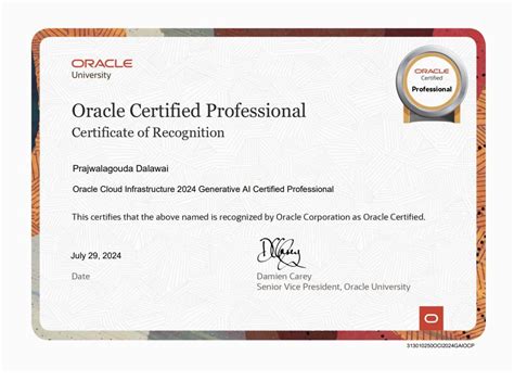 Prajwal Dalawai On Linkedin Oracle Genai Ocigenai Generativeai