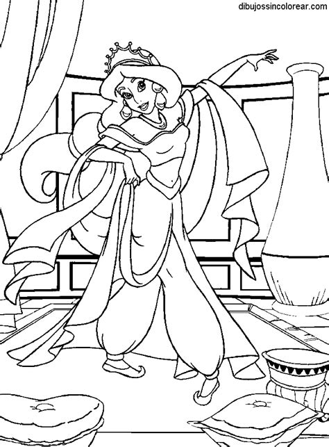 Dibujos De Jasmín Princesa Disney Para Colorear