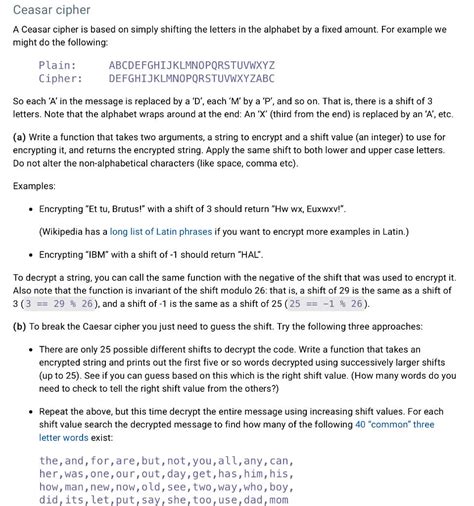Solved Ceasar Cipher A Ceasar Cipher Is Based On Simply