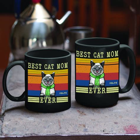 Personalized Best Cat Mom Ever Mug Custom Cat Name Mug Cat Etsy