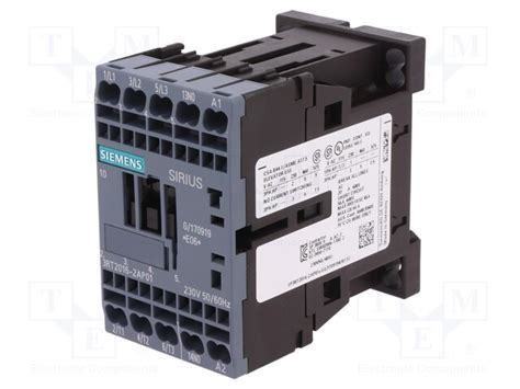 3RT2016-2AP01 SIEMENS - Contactor: 3-pole | NO x3; Auxiliary contacts ...
