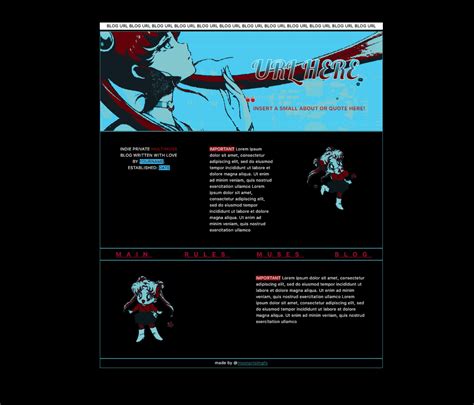 Carrd Template 1 Lonely Blue By Moonprismgfx On Deviantart