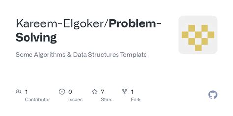 Github Kareem Elgoker Problem Solving Some Algorithms Data