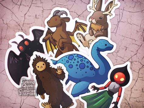 Cute Cryptid 3 In Vinyl Sticker Pack The Lurking Quirk