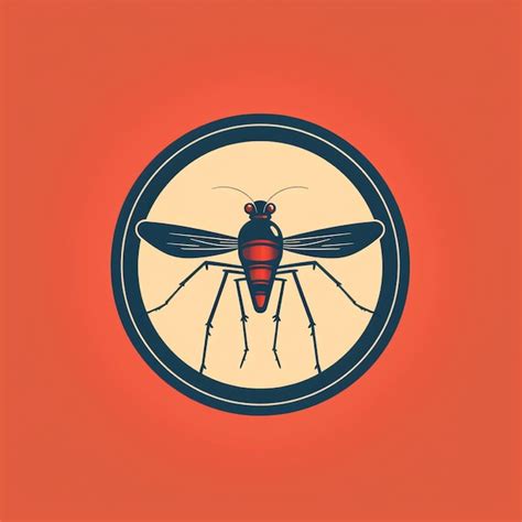 Premium Ai Image Flat Color Mosquito Logo Vector